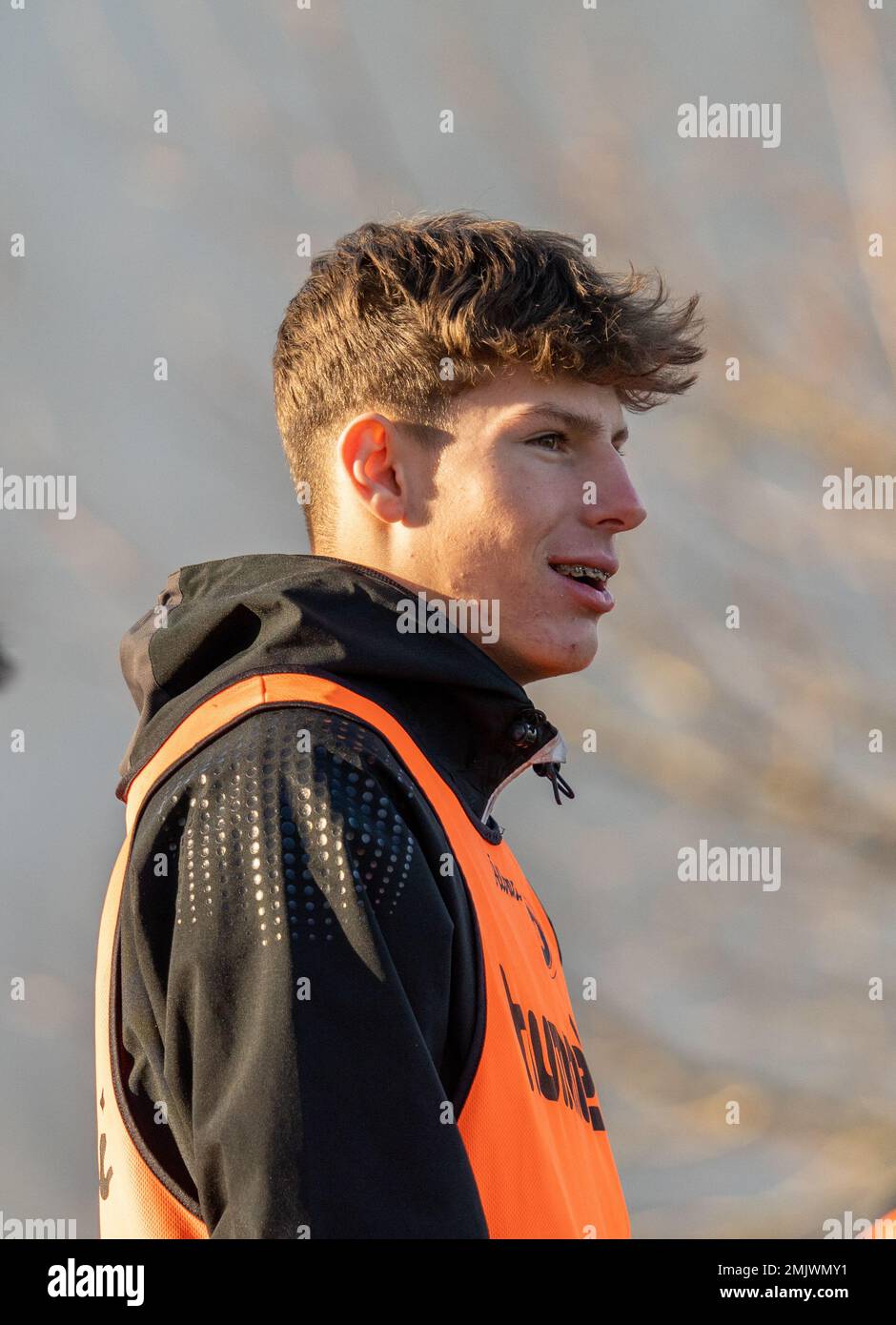 Ikast, Denmark. 27th, January 2023. Magnus Andersen of Odense Boldklub ...