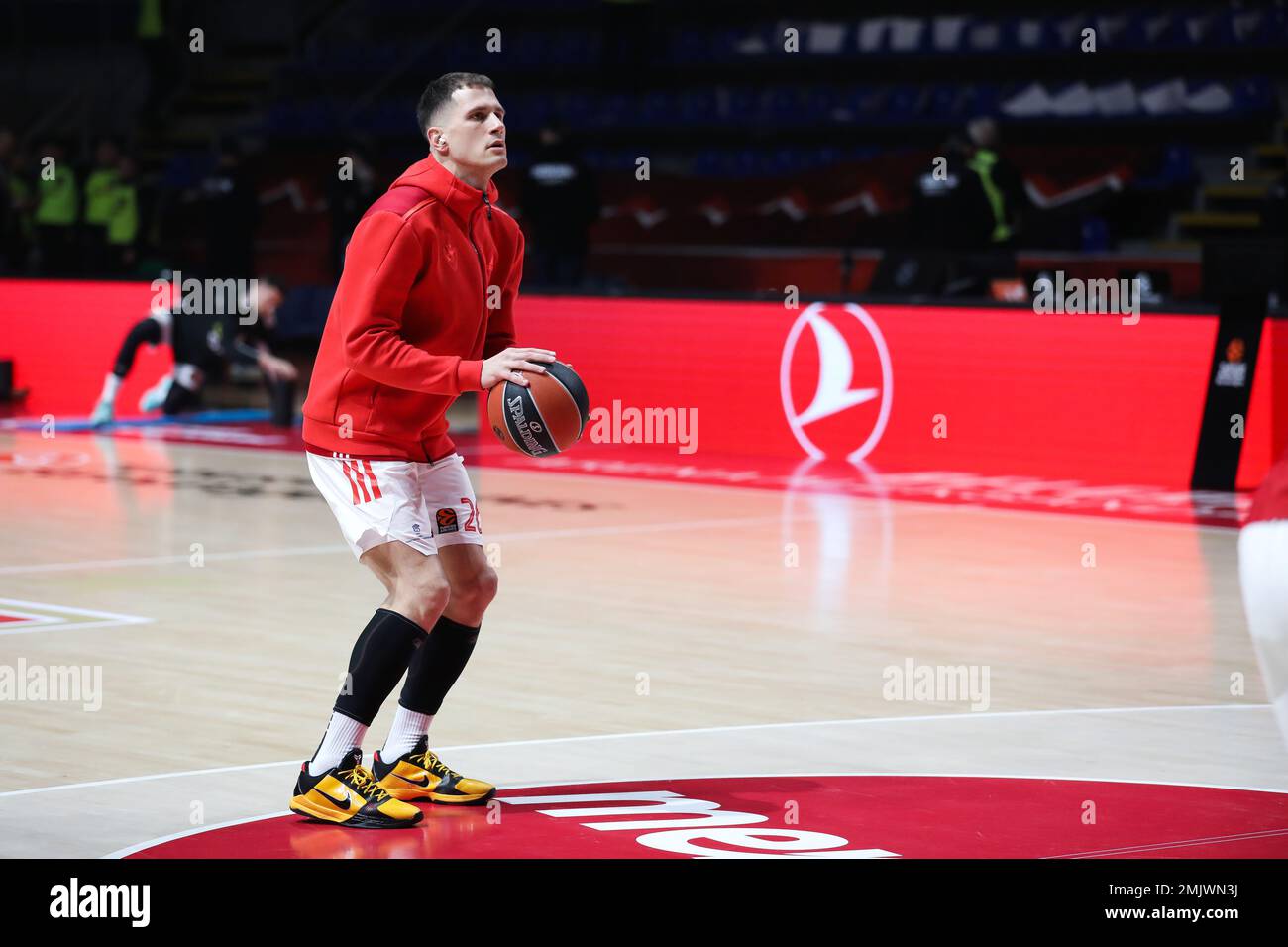 Belgrade, Serbia, 27 January 2023. Nemanja Nedovic of Crvena Zvezda mts ...