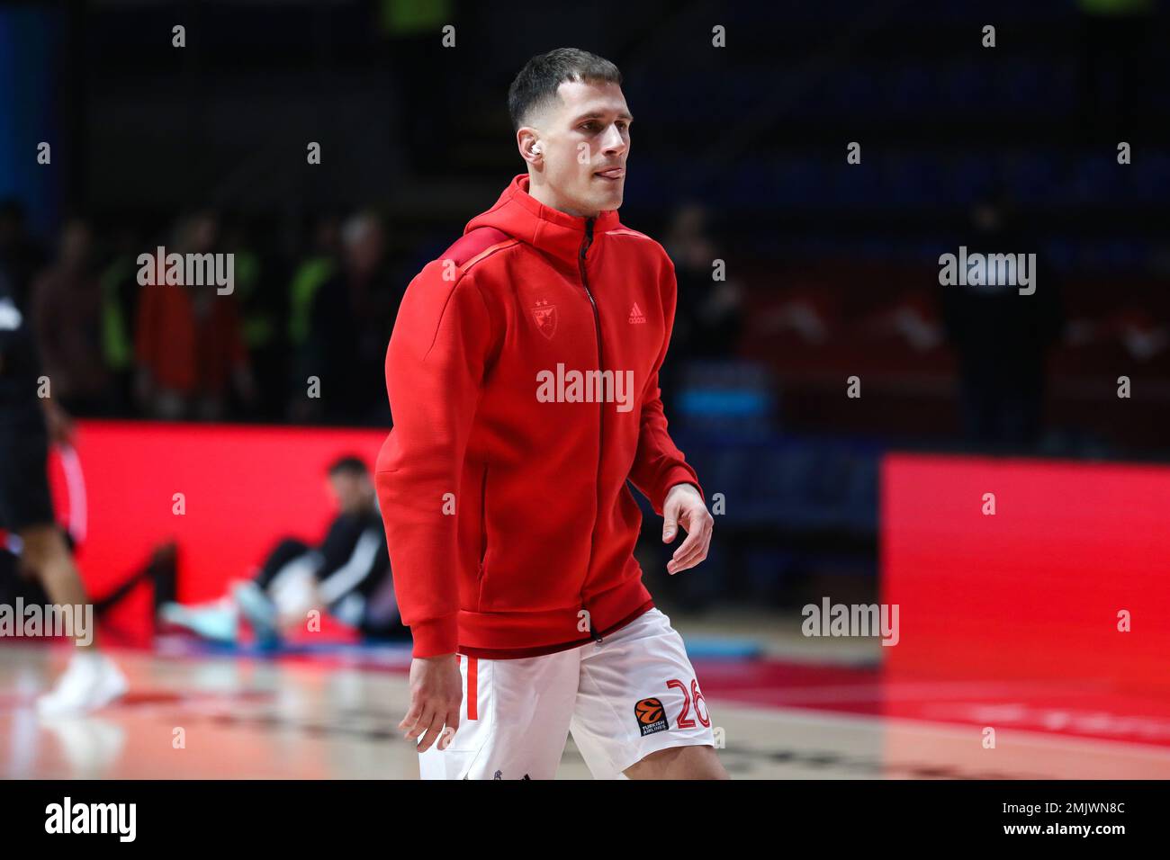Belgrade, Serbia, 27 January 2023. Nemanja Nedovic of Crvena Zvezda mts ...