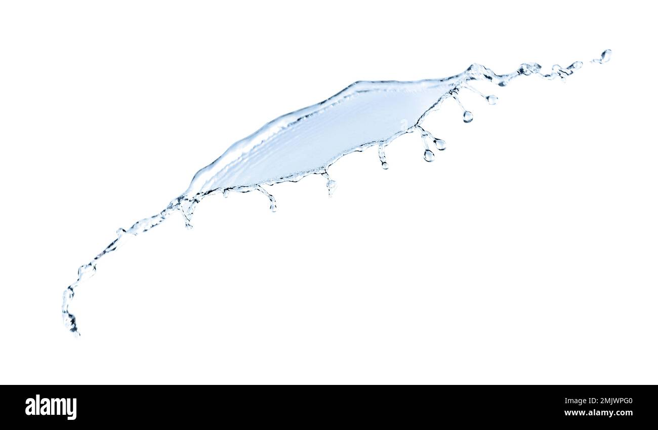 Beautiful clear water splash isolated on white Stock Photo - Alamy
