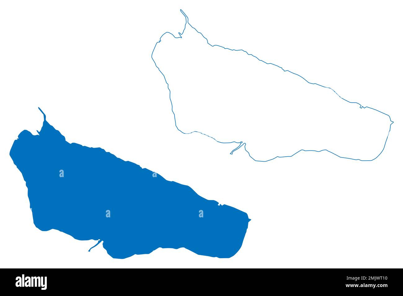 Lake Wallace (Canada, United States, North America, us) map vector ...