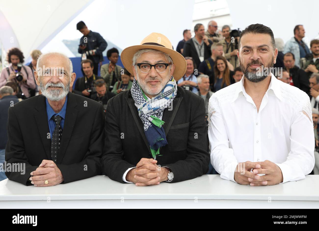 Actor Tarik Kopty, from left, director Elia Suleiman and actor Karim ...
