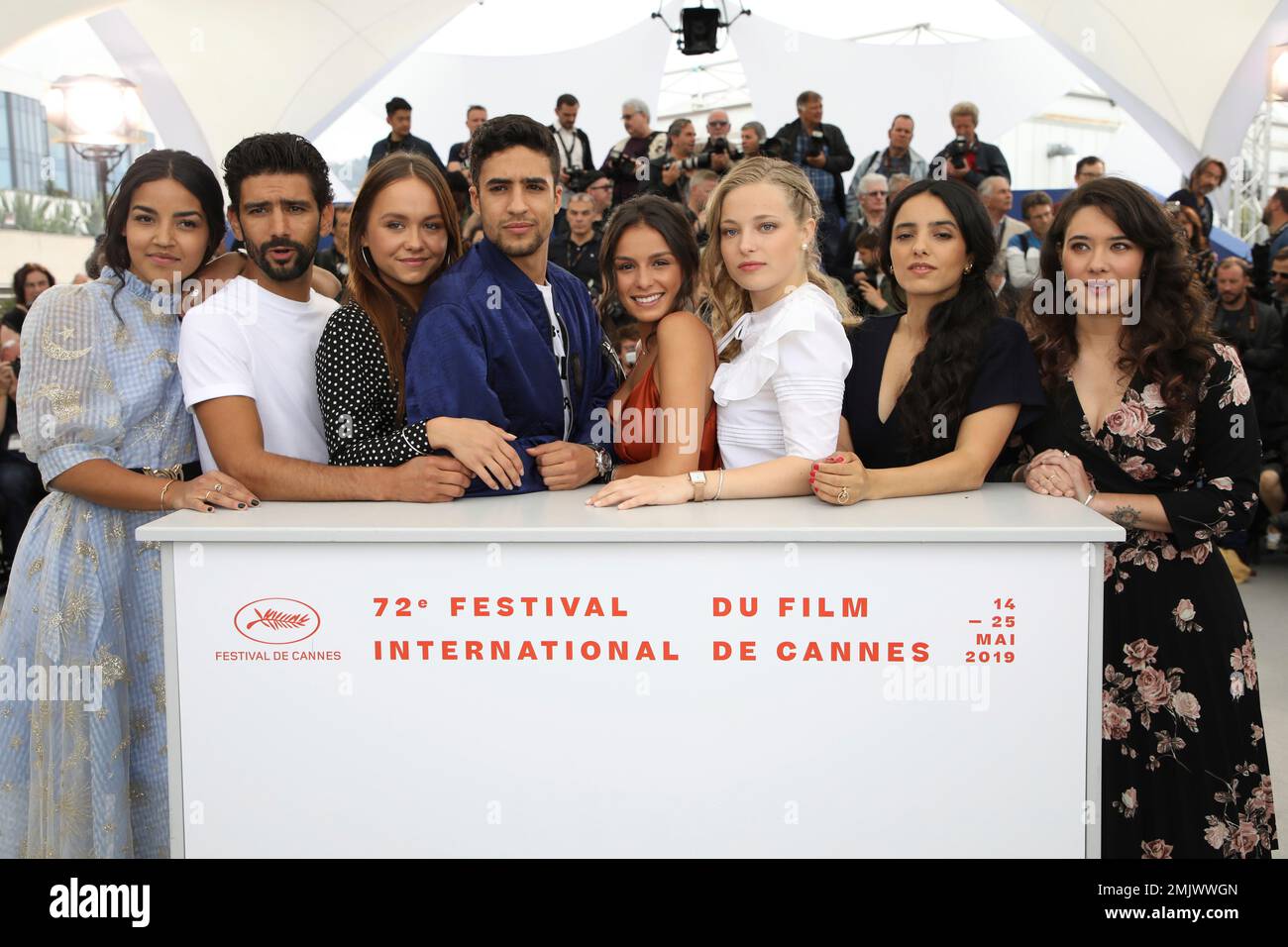 Actors Dany Martial, from left, Salim Kechiouche, Marie Bernard, Shain ...