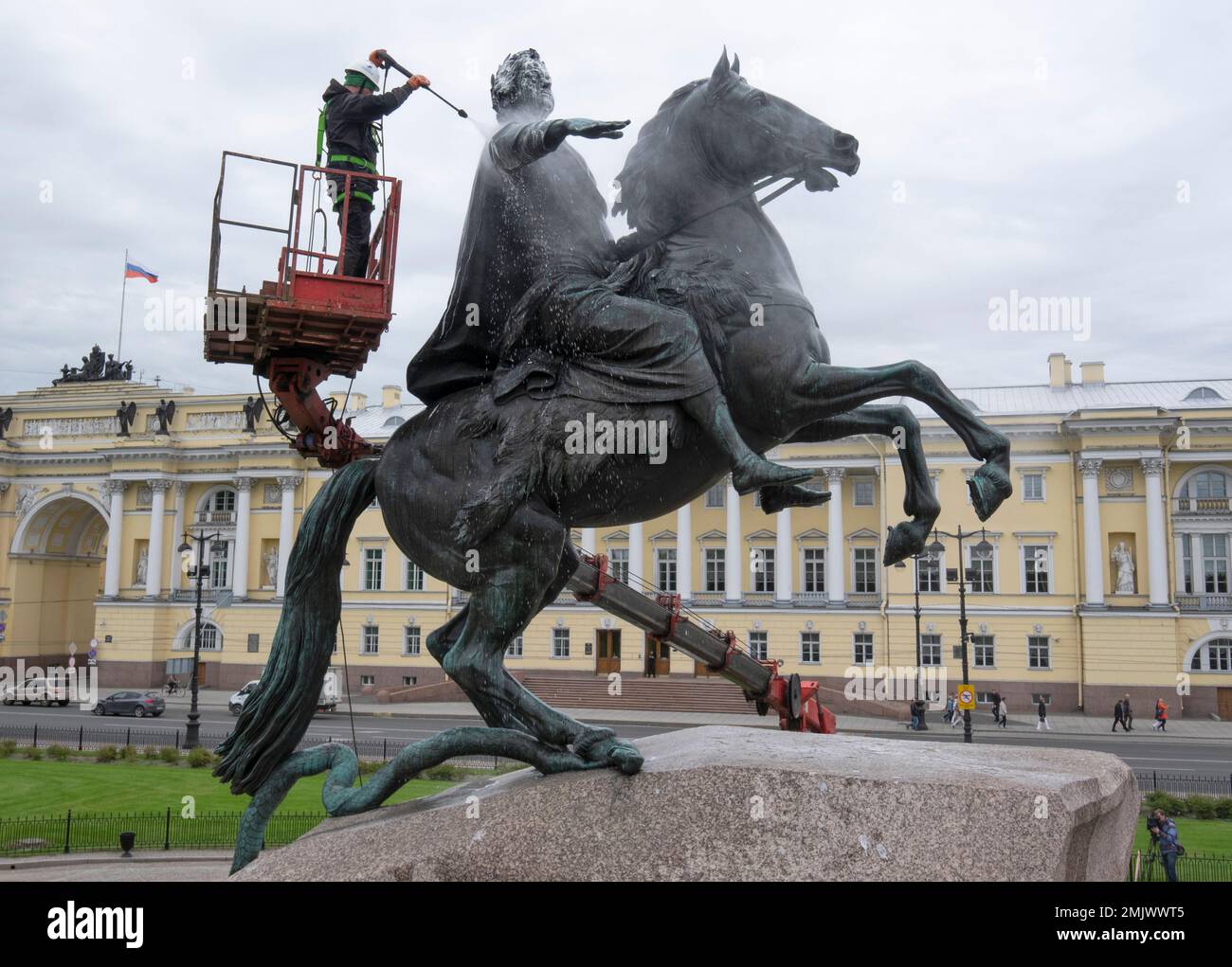 Peter The Great Horse Statue Statue Of Peter The Great Stock Photo