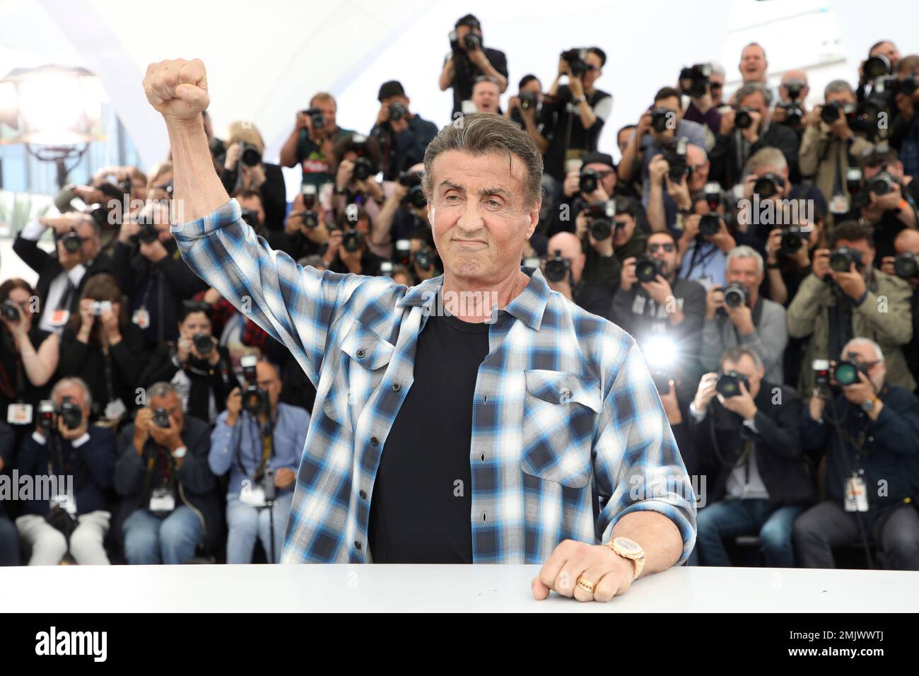 Actor Sylvester Stallone poses for photographers at the photo call for ...