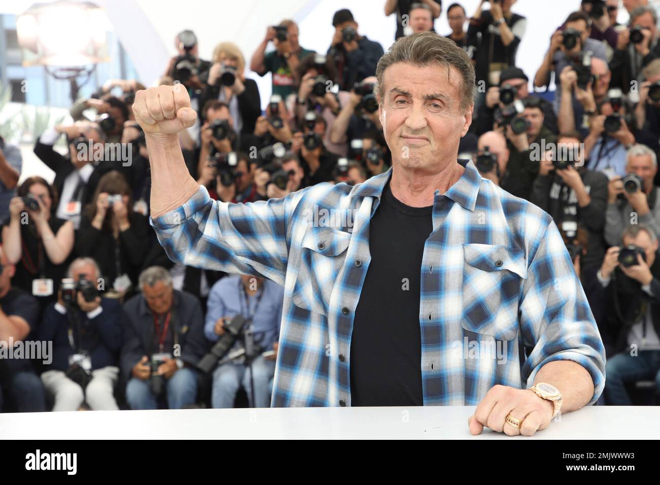 Actor Sylvester Stallone poses for photographers at the photo call for ...