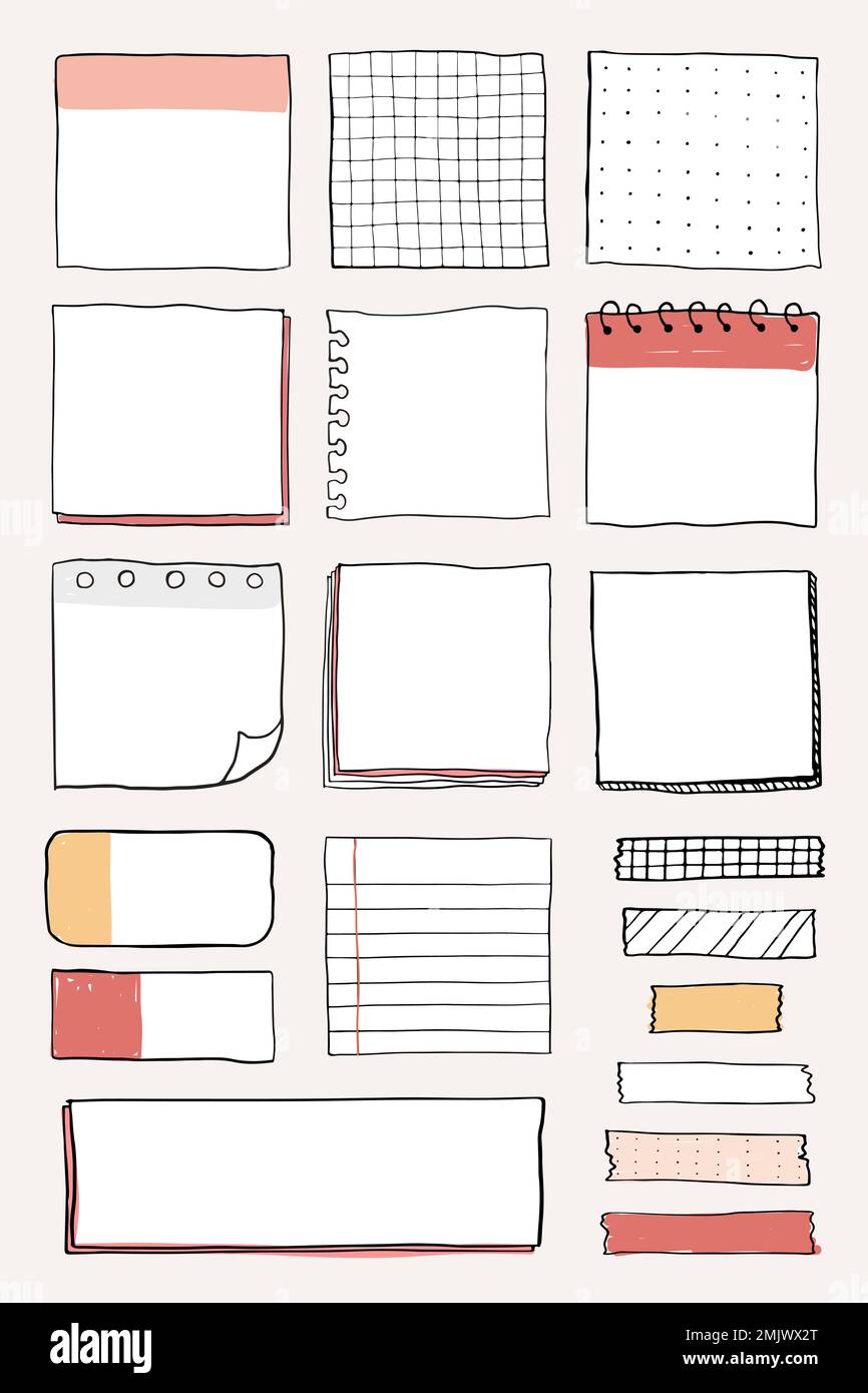 Set sticky notes hand Stock Vector Images - Alamy