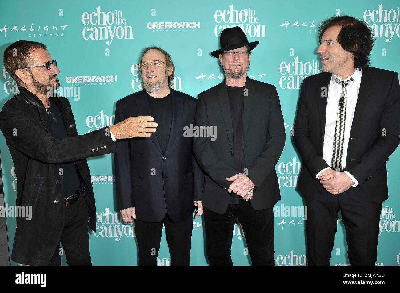 Ringo Starr, from left, Stephen Stills, Roger McGuinn and Andrew Slater ...