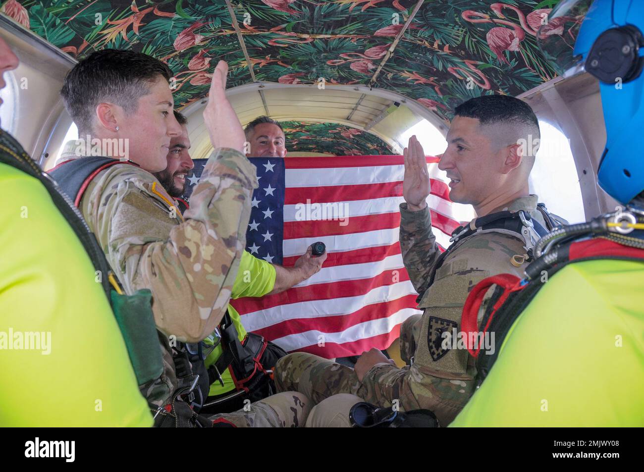 Staff Sgt. Saul Rivera (right), an operations noncommissioned officer ...