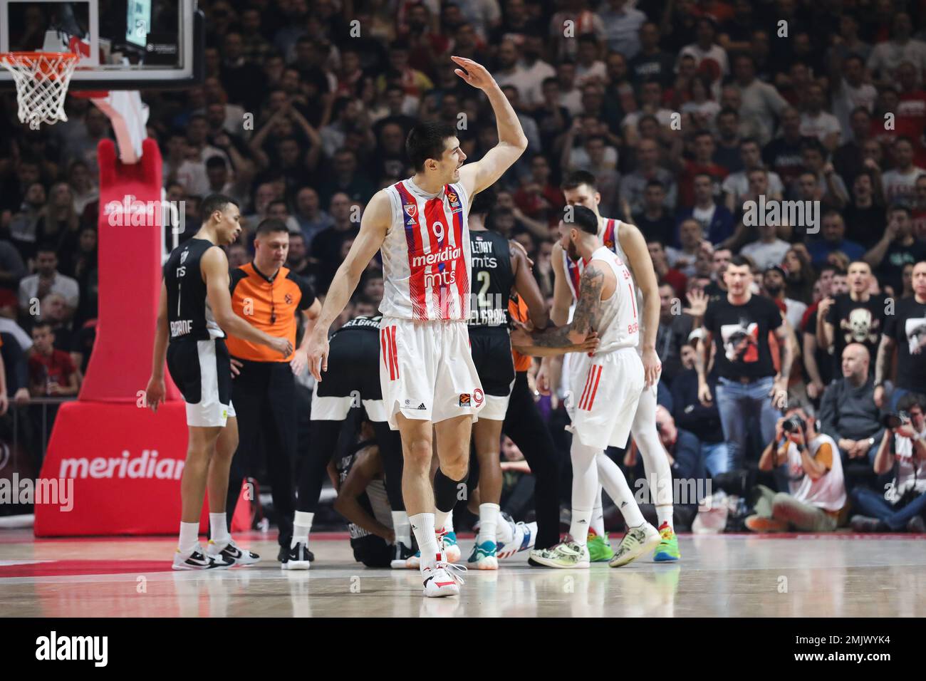 Belgrade, Serbia, 27 January 2023. Luka Mitrovic of Crvena Zvezda mts ...