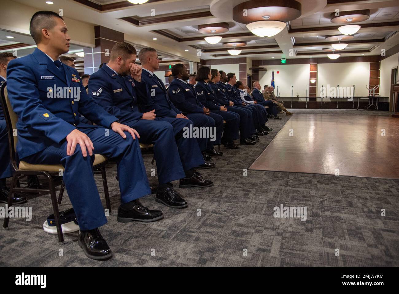 U.S. Air Force Airmen Leadership School graduates prepare for the ...