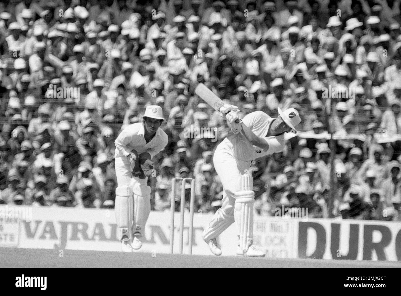 Martin Snedden, New Zealand batsman and wicket-keeper Kiran More shown ...