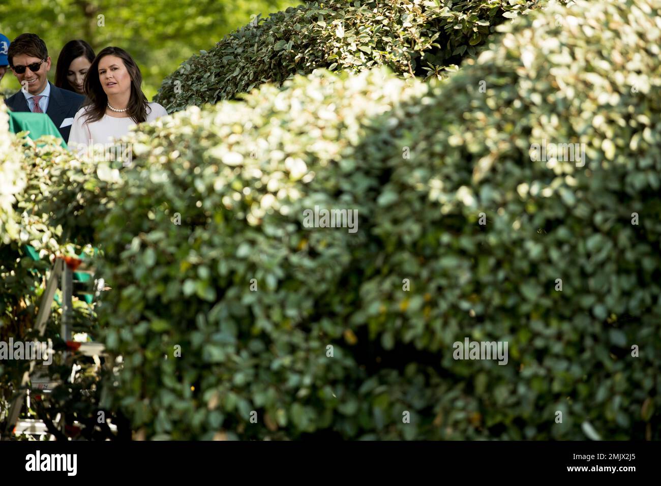 From left, Deputy White House press secretary Hogan Gidley, White House ...