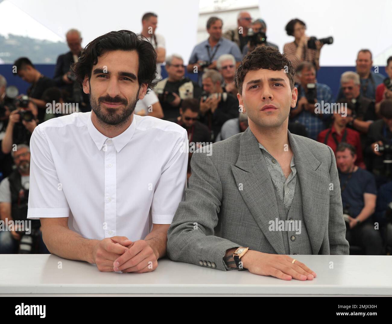 Actor Gabriel D'Almeida Freitas, left, and director Xavier Dolan pose ...