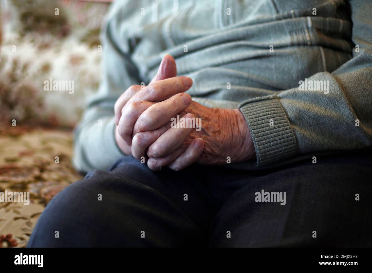 In this photo made Thursday, May 9, 2019, French World War II veteran ...
