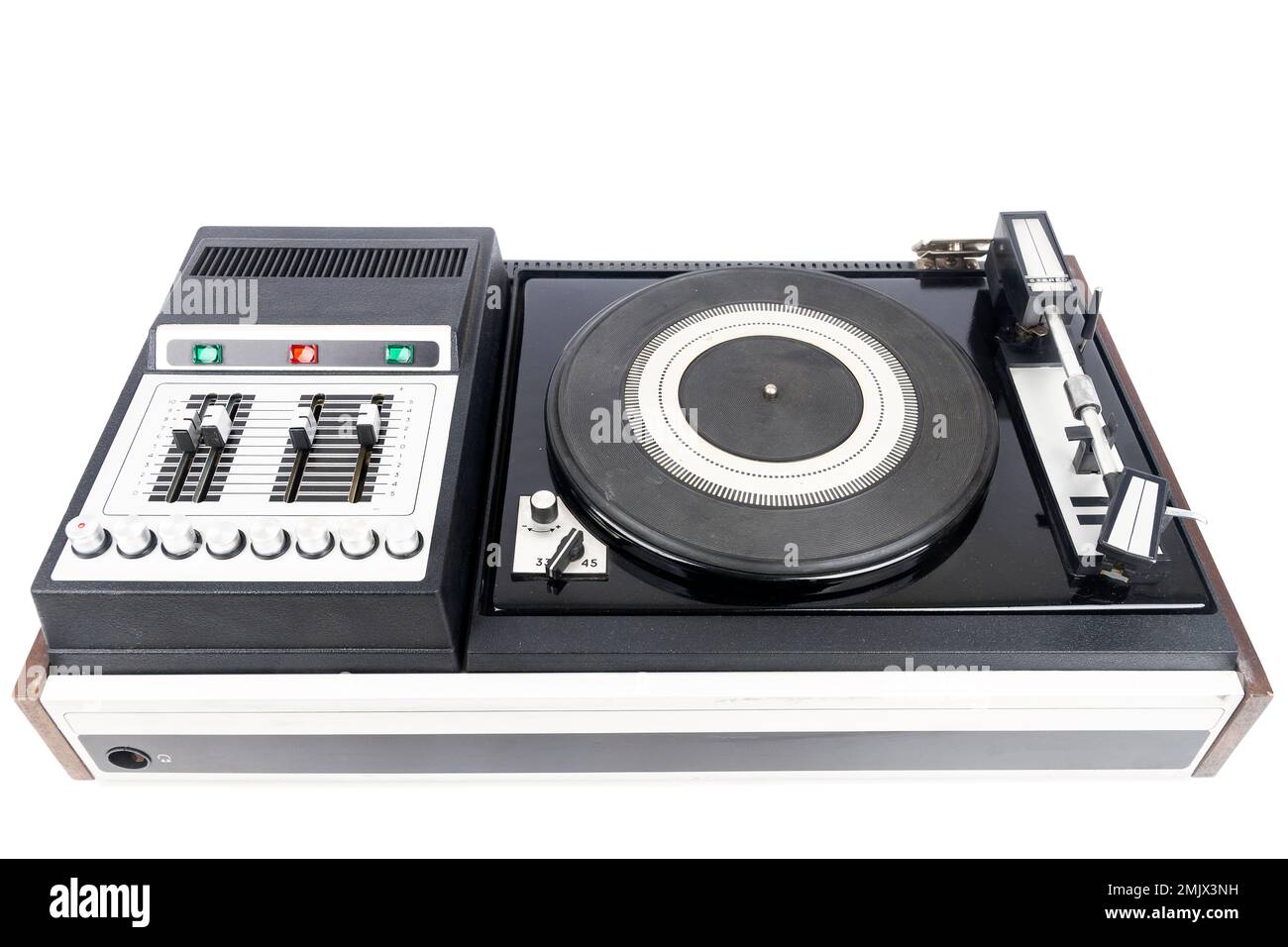 Vintage turntable record player isolated on white background Stock ...