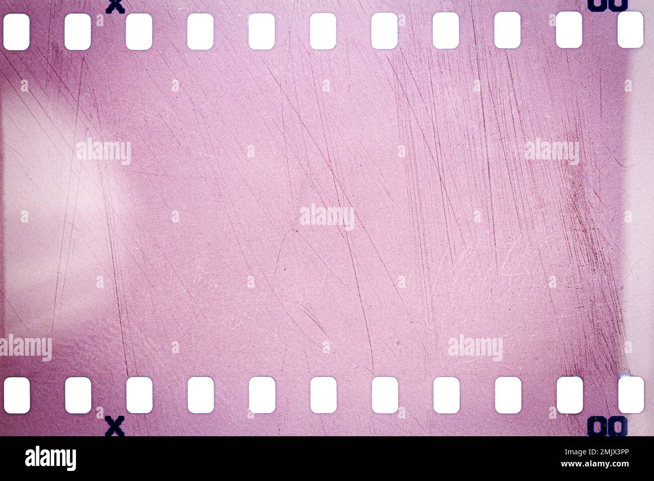 Dusty and grungy 35mm film texture or surface. Perforated scratched ...