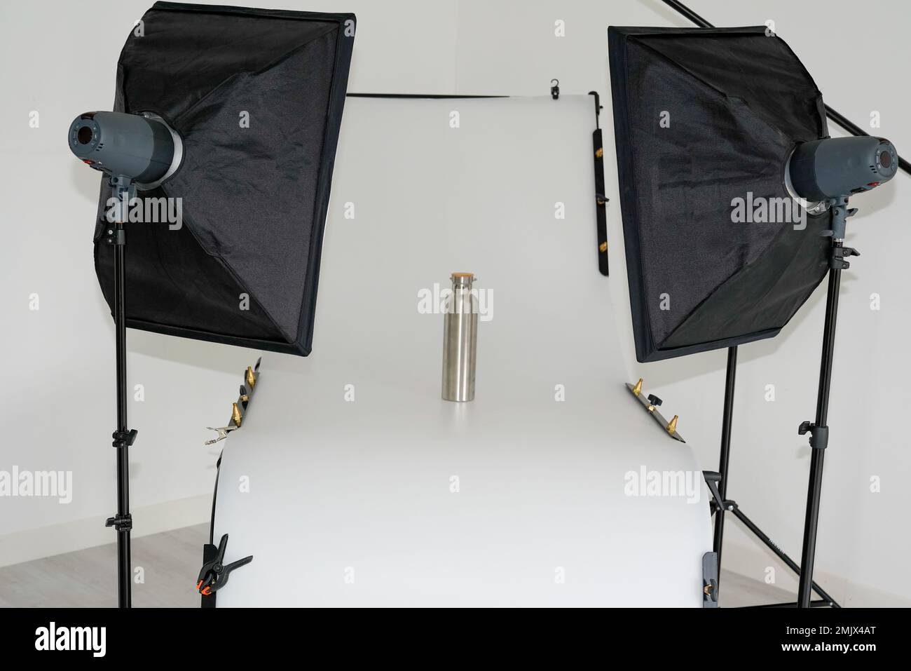 interior modern photo studio setup with lights table photographic ...
