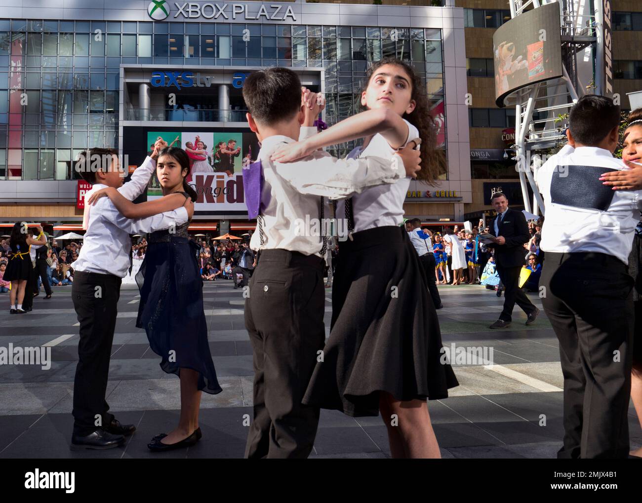 Dancers from different Los Angeles area schools compete in the Conga ...