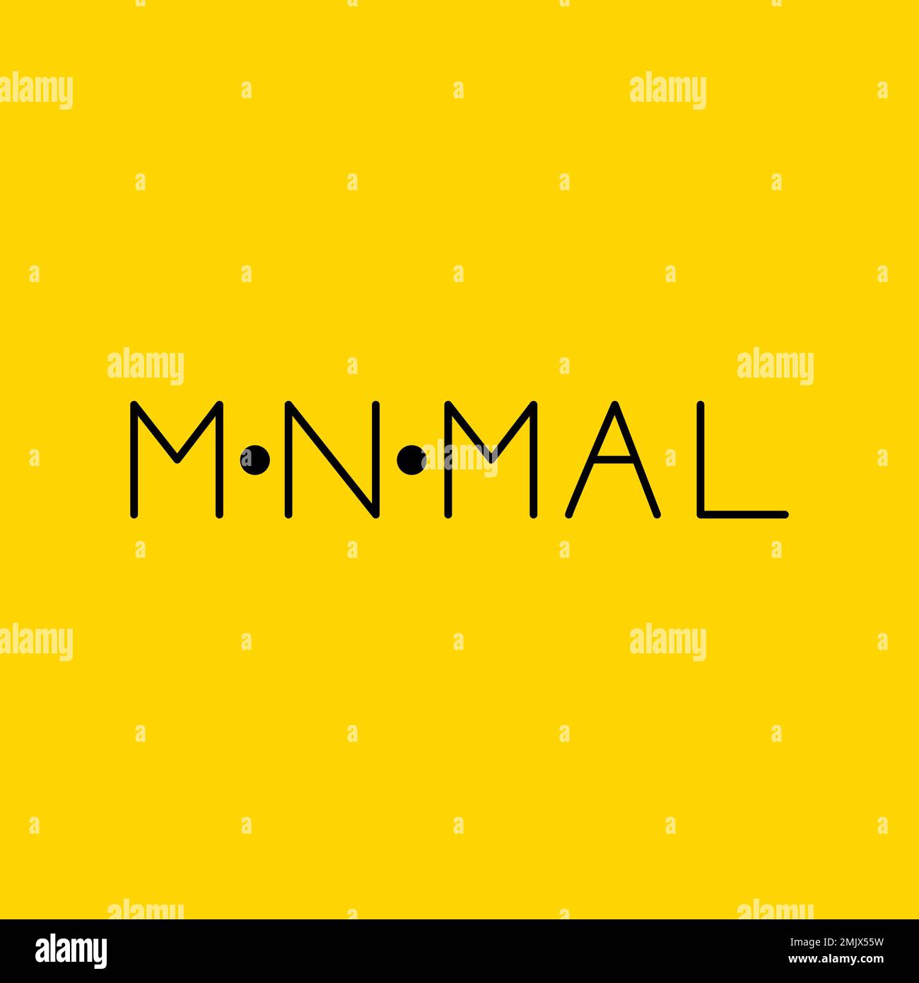 Minimal word, vector lettering. Minimalism style thin lines logo Stock ...