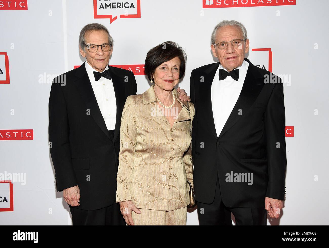 Author Robert Caro, left, and wife Ina Caro pose with honoree Bob ...