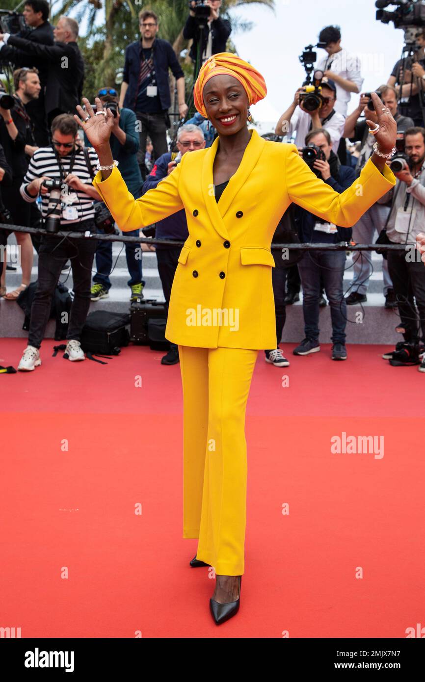Actress Maimouna N'Diaye poses for photographers upon arrival at the ...