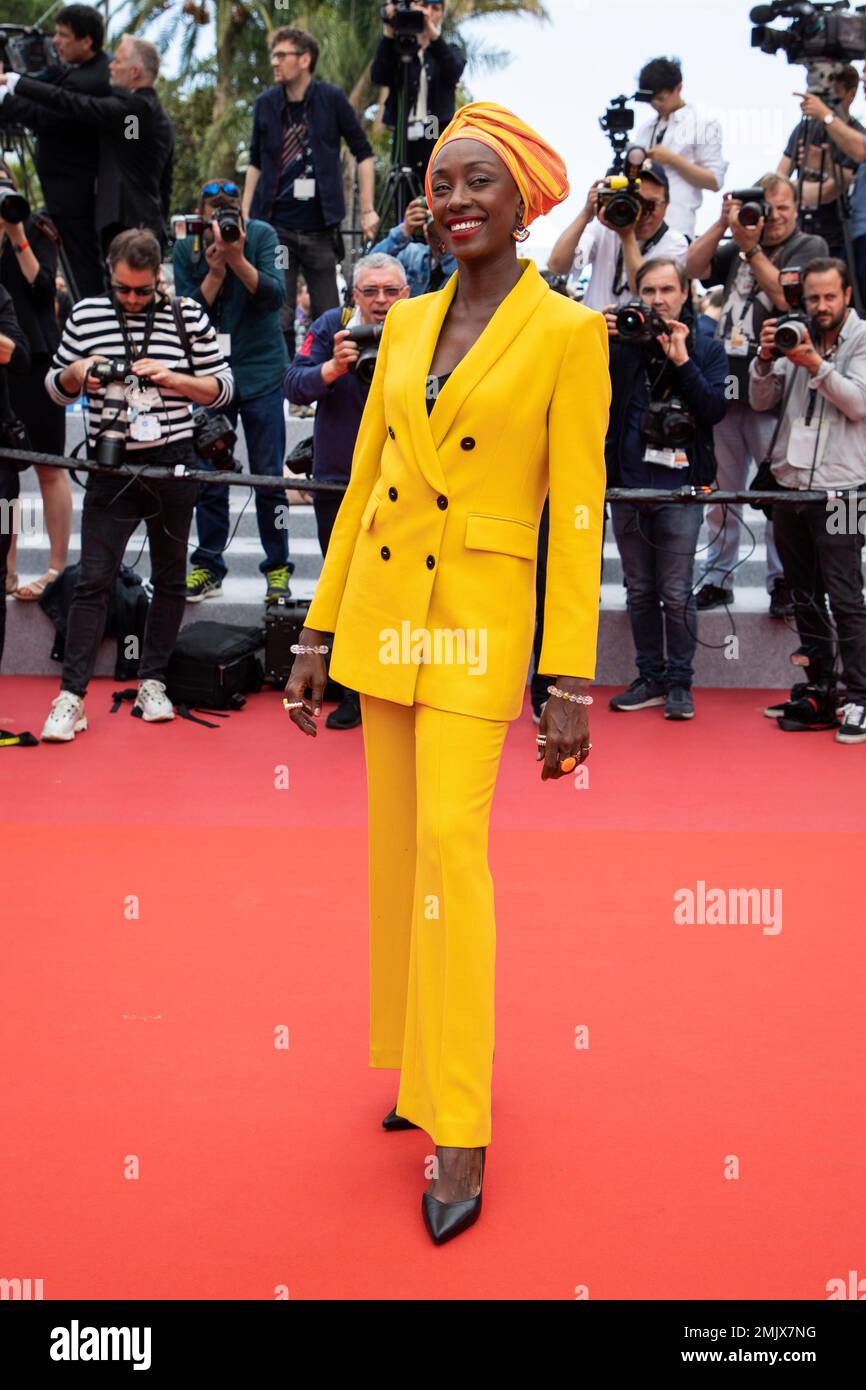 Actress Maimouna N'Diaye poses for photographers upon arrival at the ...