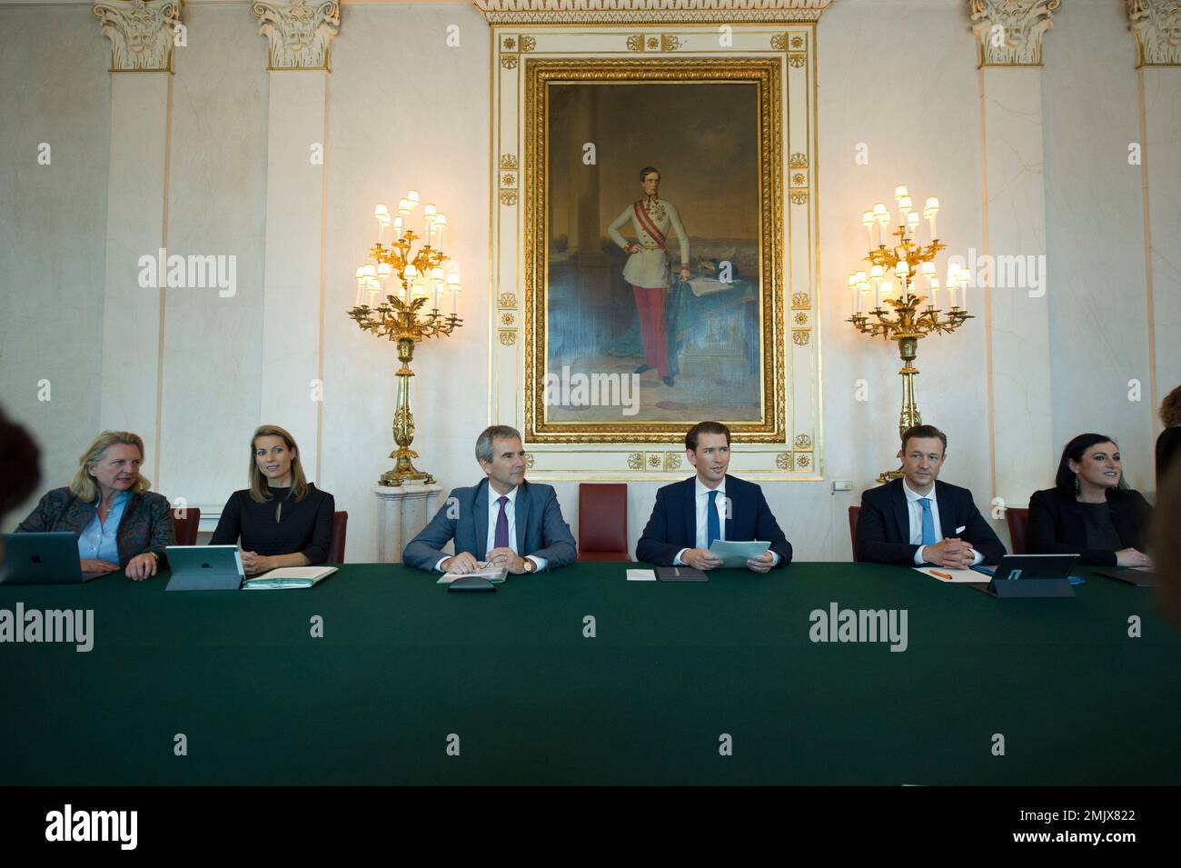 Austrian Foreign Minister Karin Kneissl, Austrian Minister of Transport ...