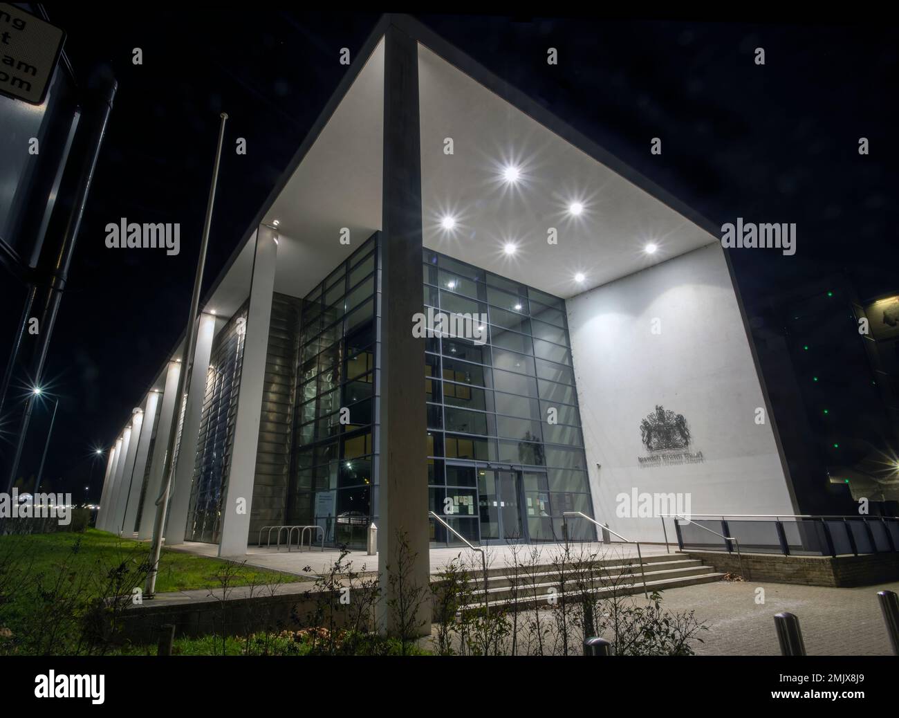 Ipswich Crown Court at night in Suffolk, UK Stock Photo - Alamy