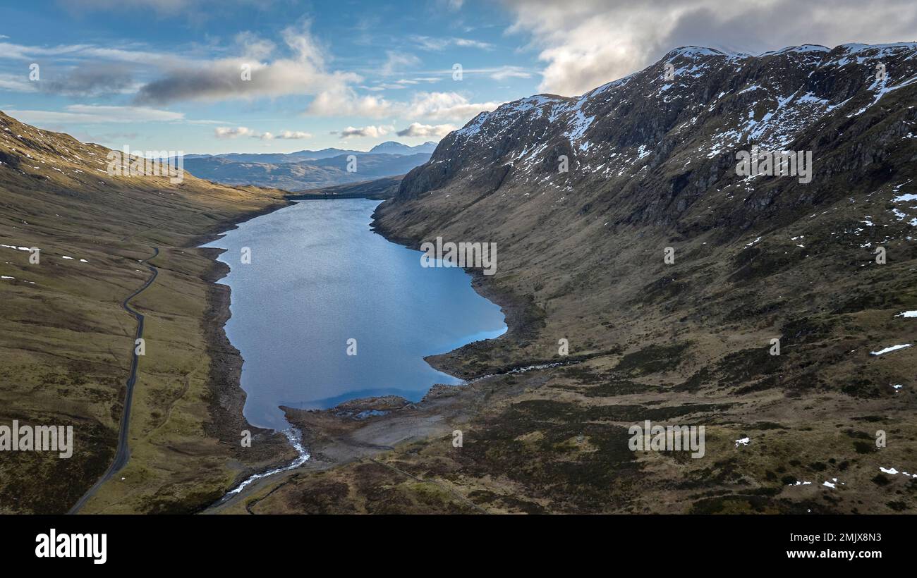 Aerial view of Meall nan Tarmachan in Ben Lawers National Nature ...