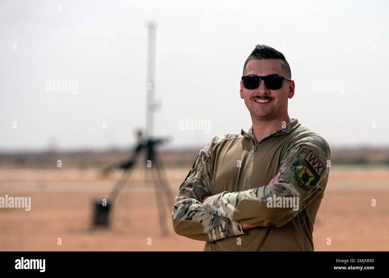 U.S. Air Force Senior Airman Brahe Gazzelli, a weather forecaster with ...