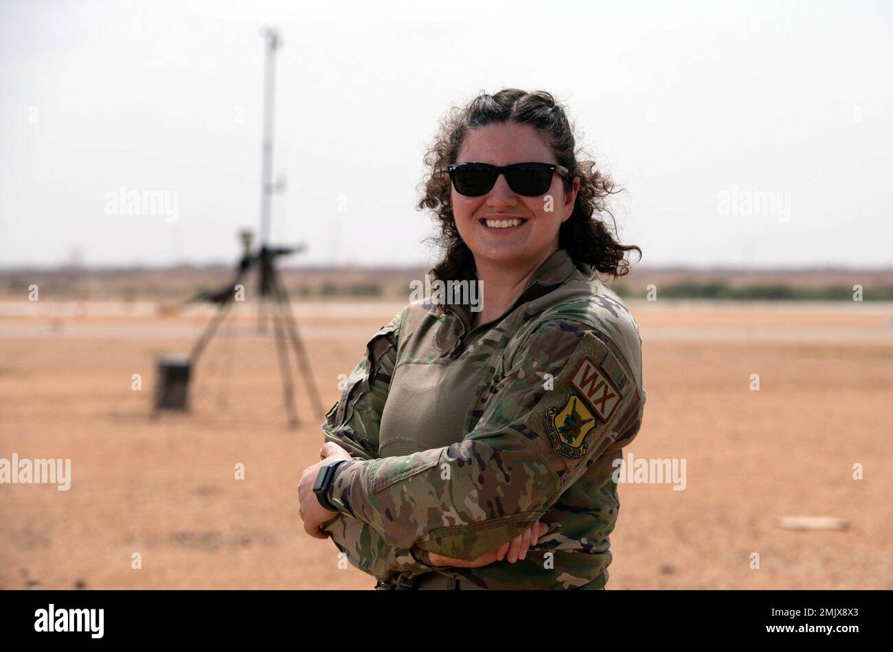 U.S. Air Force Tech. Sgt. Maria Calhoun, a weather forecaster with the ...