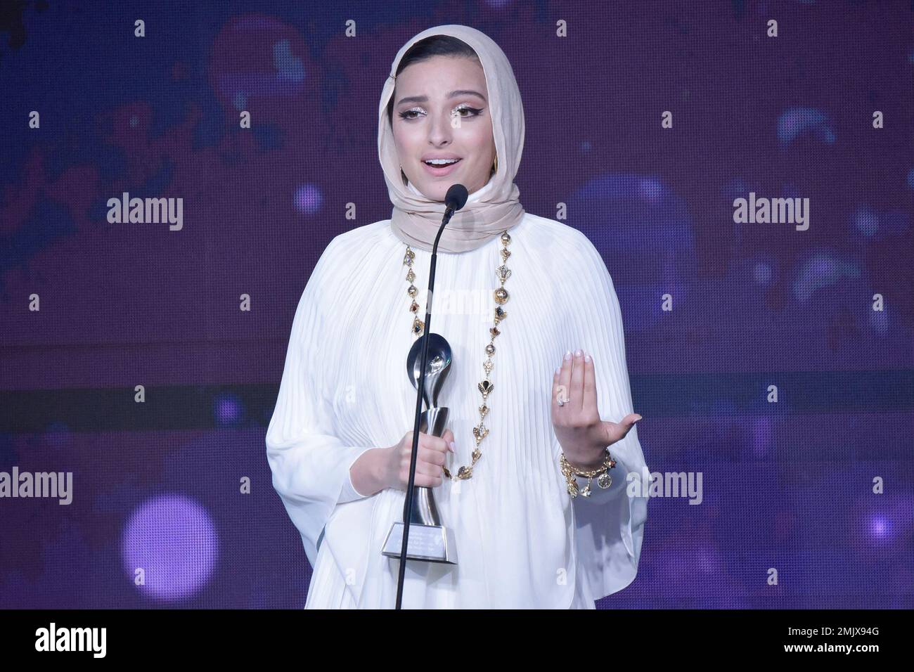 Noor Tagouri is honored during the 44th Annual Gracie Awards at the ...