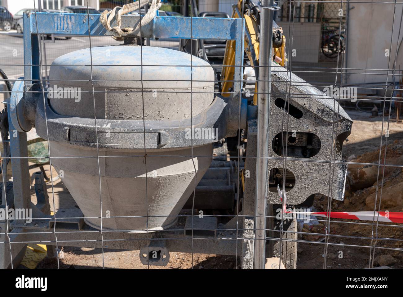concrete cement mixer on the construction site Stock Photo - Alamy