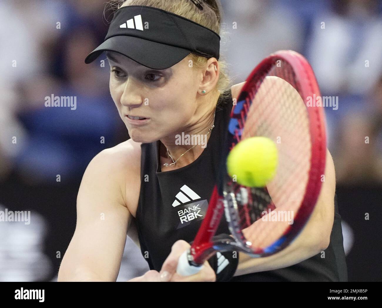 Wimbledon champion Elena Rybakina of Kazakhstan plays against Belarus ...