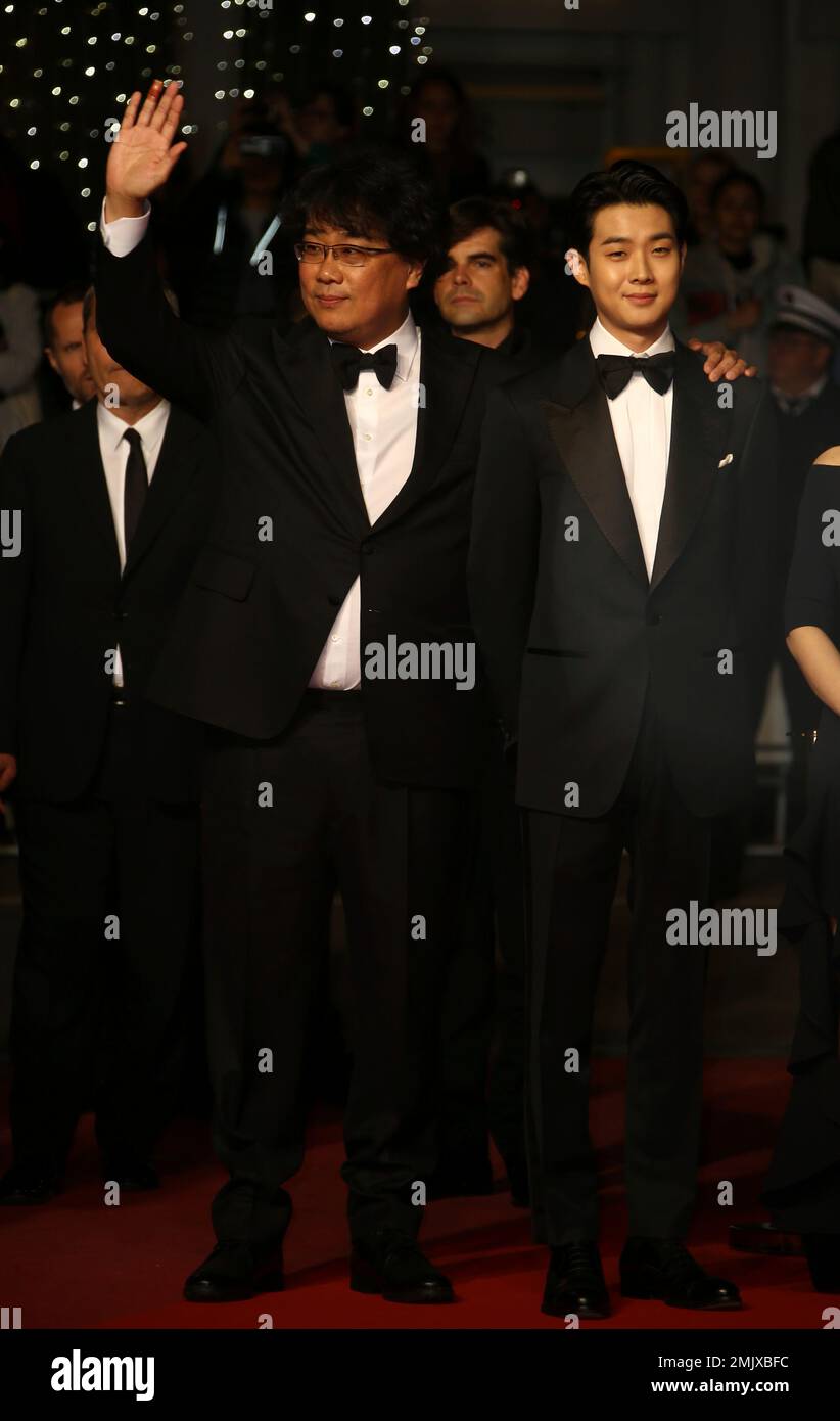 Director Bong Joon-ho, left, and actor Choi Woo-shik pose for ...
