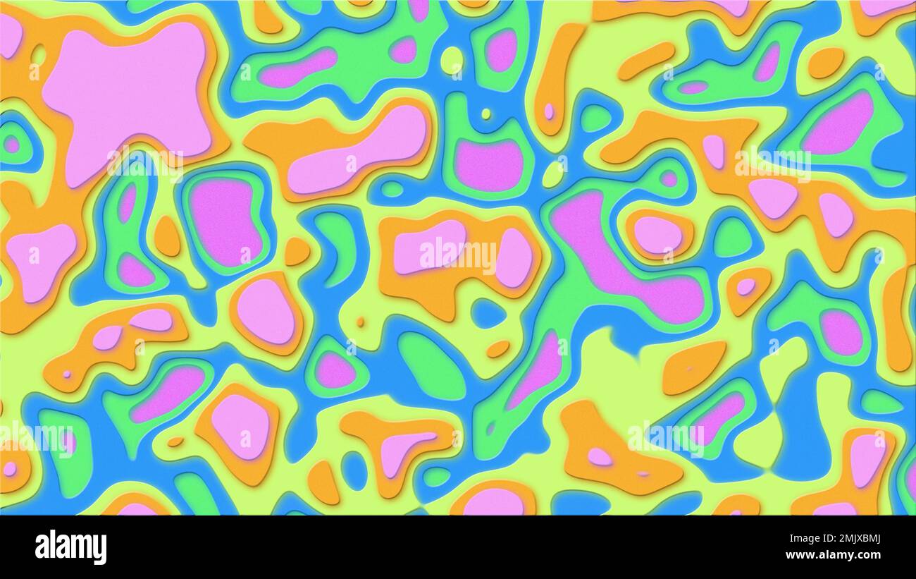 Colored abstract topographic map of the earth's relief. 3d render ...