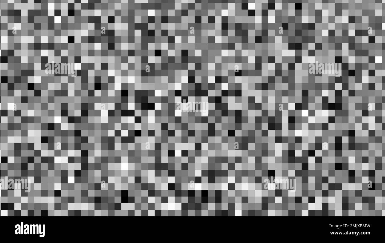 Black and white pixelated abstract background. 3d render illustration ...