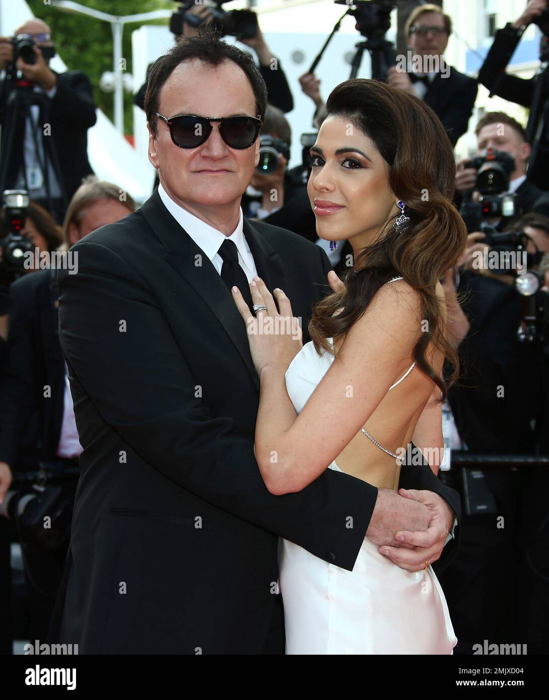 Director Quentin Tarantino, left, and his wife Daniela Pick pose for ...
