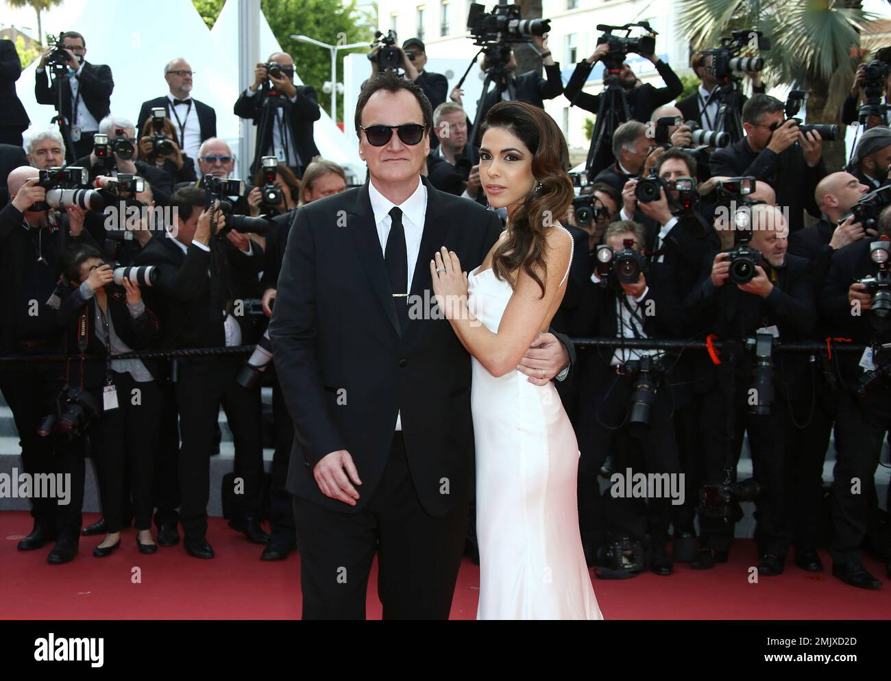 Director Quentin Tarantino, left, and his wife Daniela Pick pose for ...