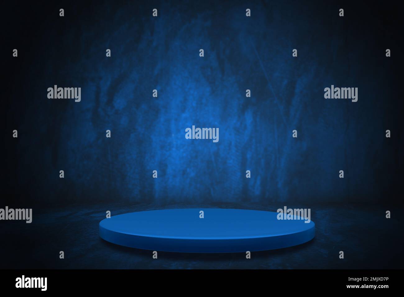 Product presentation, blue stage or podium to present product on studio ...