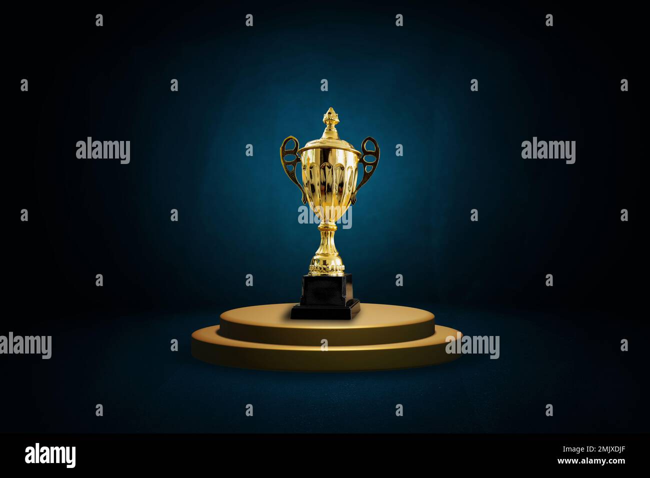 Golden Royal Awards, Gold champion trophies on stage or podium to ...