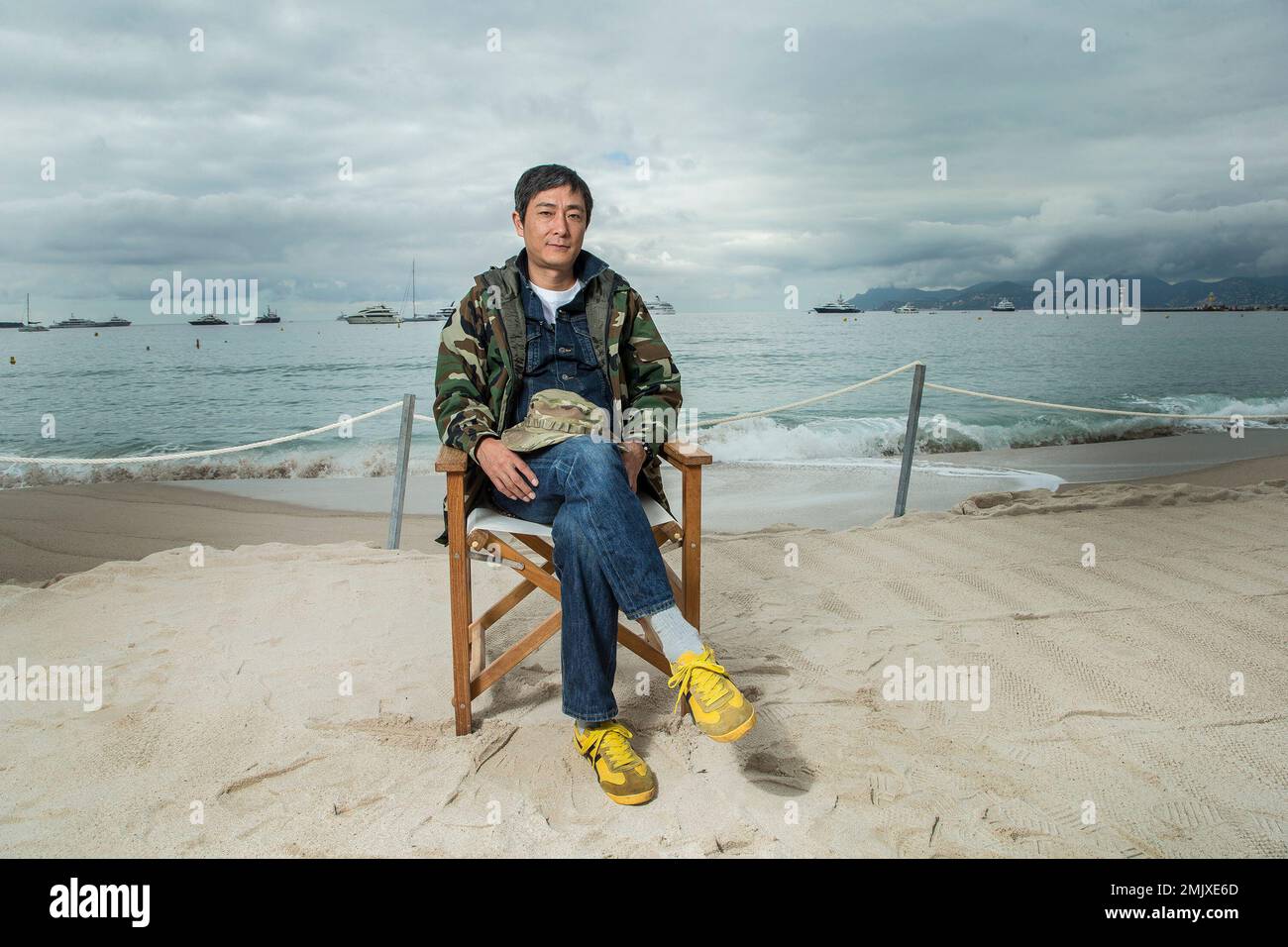 Director Katsuya Tomita poses for portraits for the film Tenzo, on the beach at the 72nd ...