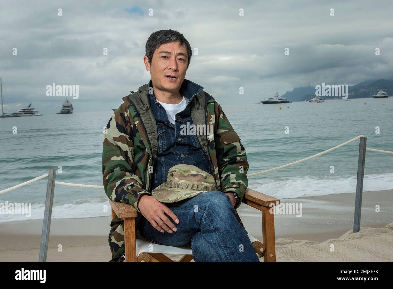 Director Katsuya Tomita poses for portraits for the film Tenzo, on the beach at the 72nd ...
