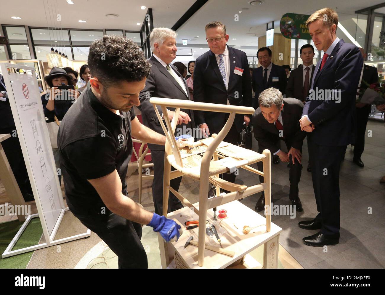 Crown Prince Frederik of Denmark, second from right, inspects Carl ...
