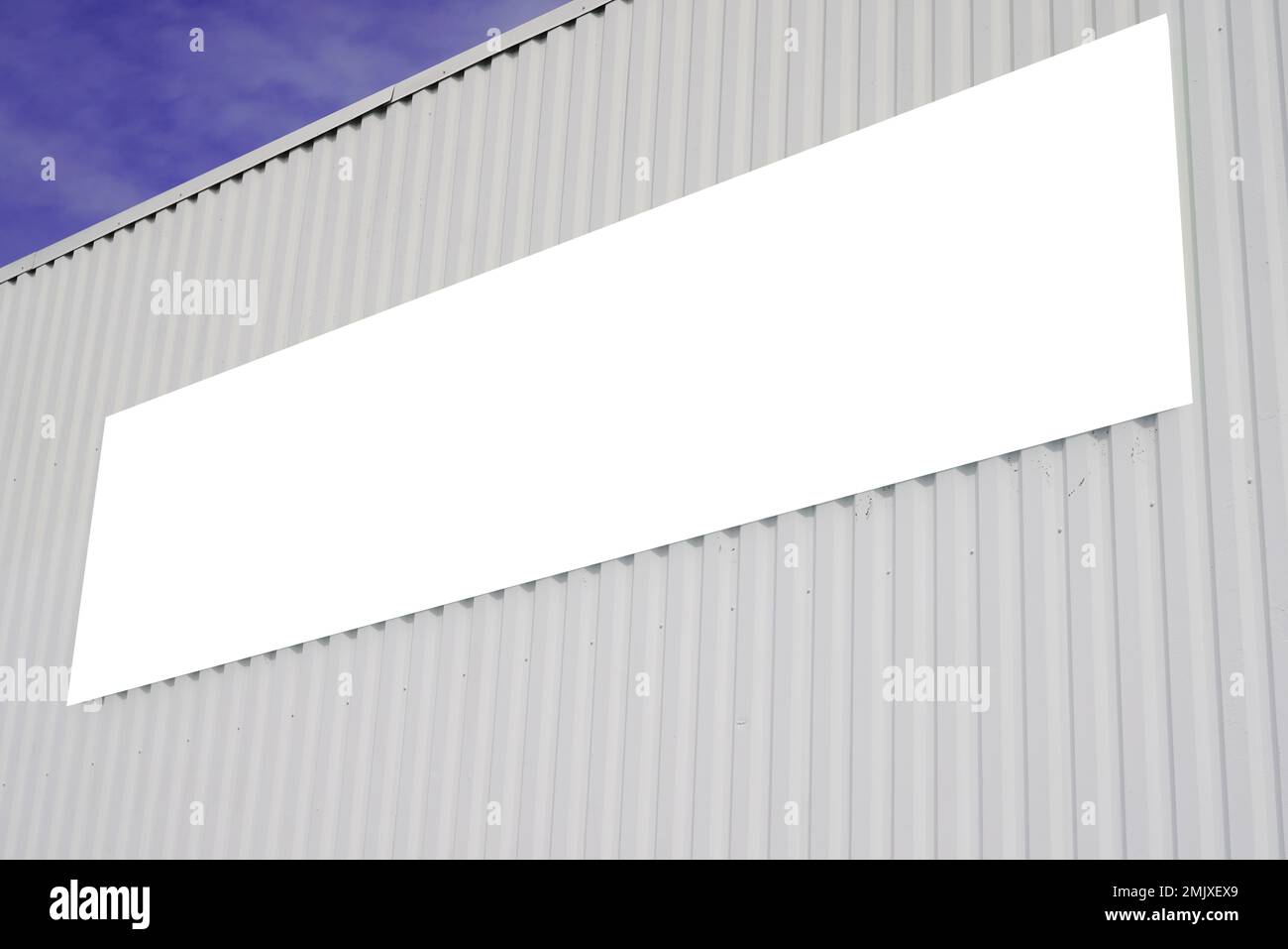 industrial wall with blank signage store empty banner shop ready for ...