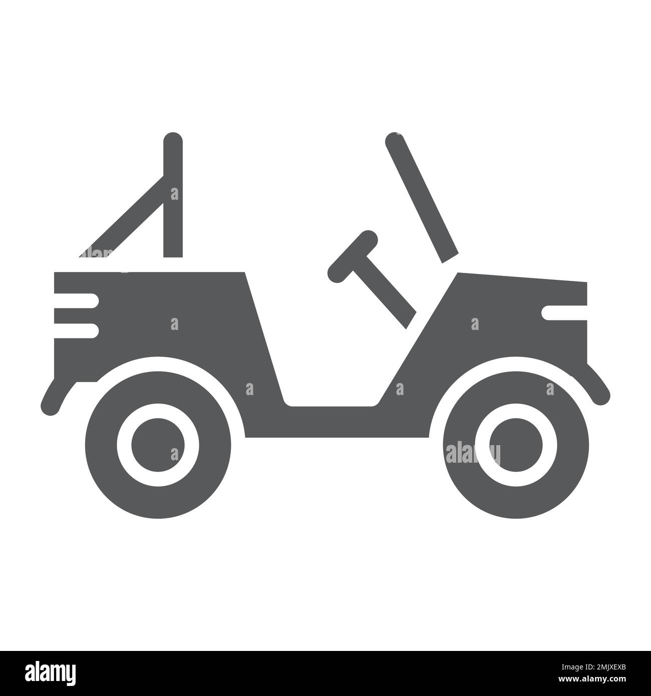 Military vehicle glyph icon, transport and army, car sign, vector ...