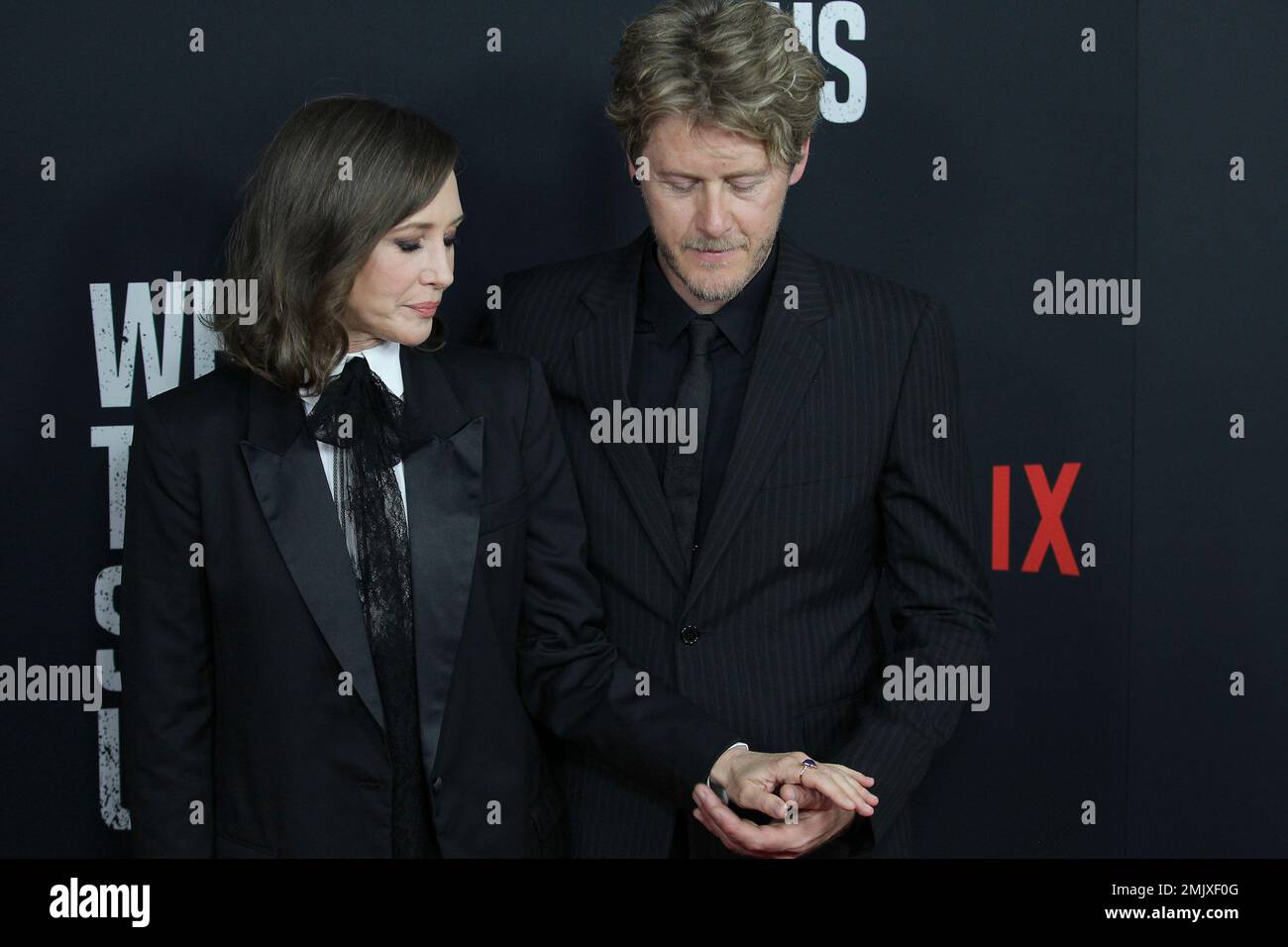 Actress Vera Farmiga and husband Renn Hawkey attend the world premiere ...