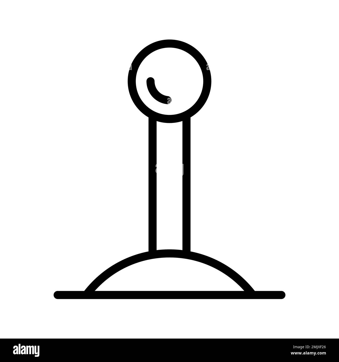 Joystick icon line isolated on white background. Black flat thin icon ...