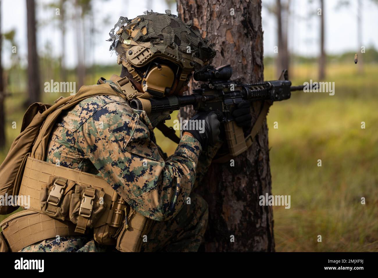 A U.S Marine with 2d Combat Engineer Battalion, 2d Marine Division ...